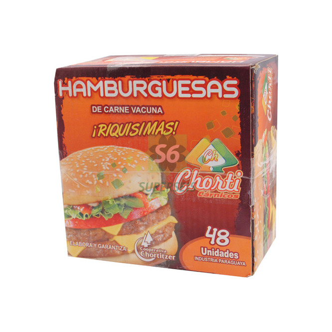 🛒 HAMBURGUESA CHORTI CJA 48 UN | Superseis Online – Sabemos lo que te ...