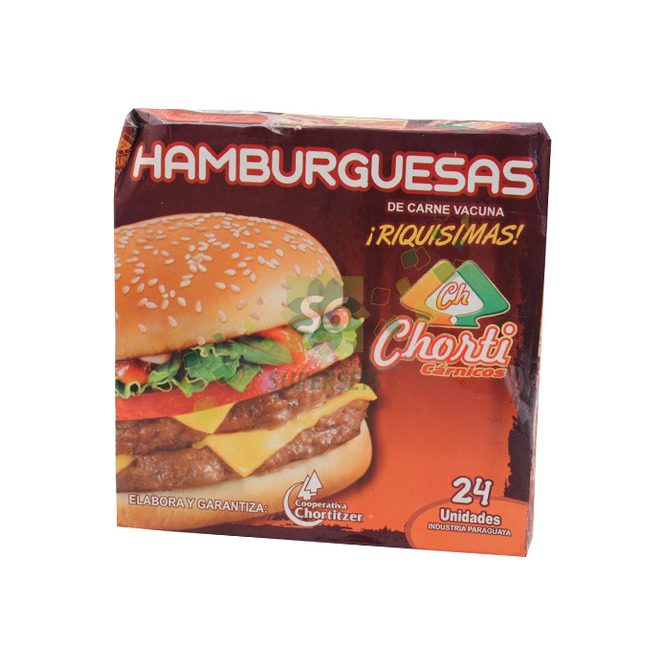 🛒 HAMBURGUESAS CHORTI DE CARNE X24UN | Superseis Online – Sabemos lo ...