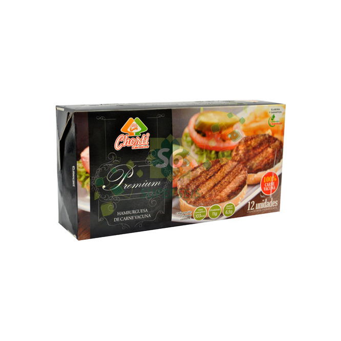 🛒 HAMBURGUESA D/CARNE PREMIUM 12UN CHORTI | Superseis Online – Sabemos ...